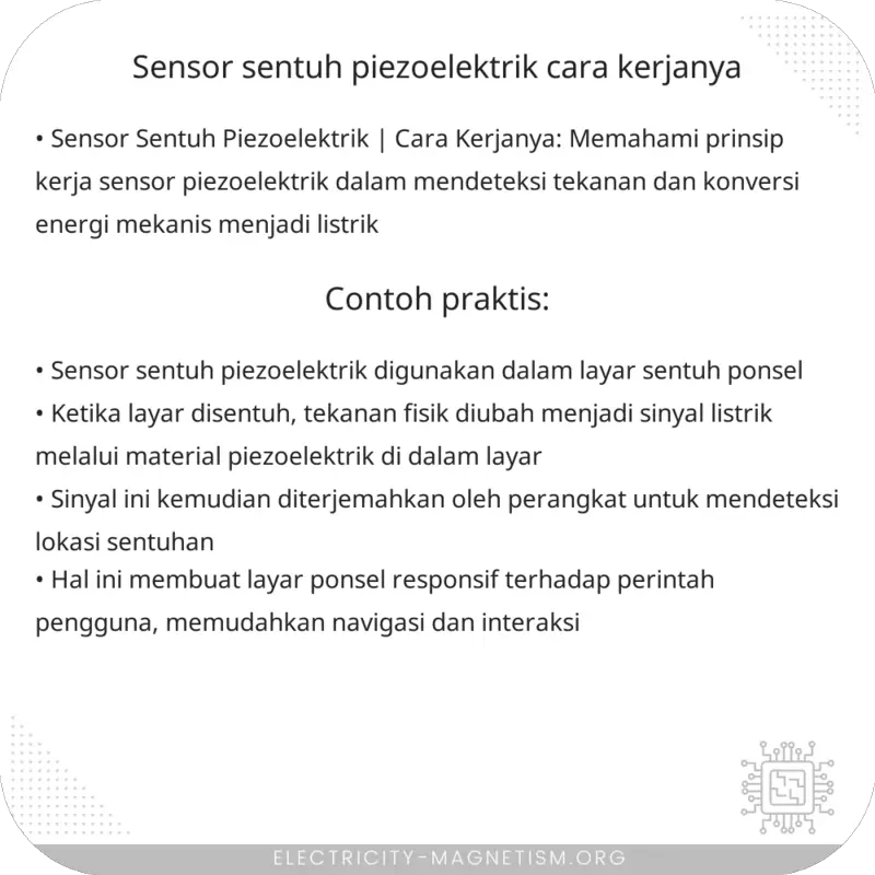 Sensor Sentuh Piezoelektrik | Cara Kerjanya – Electricity – Magnetism