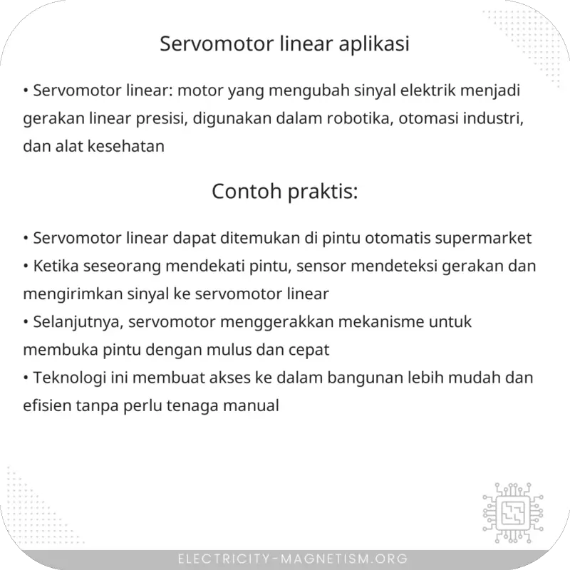 Servomotor Linear Aplikasi