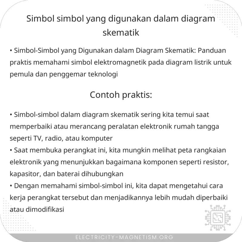 Simbol-Simbol yang Digunakan dalam Diagram Skematik – Electricity ...